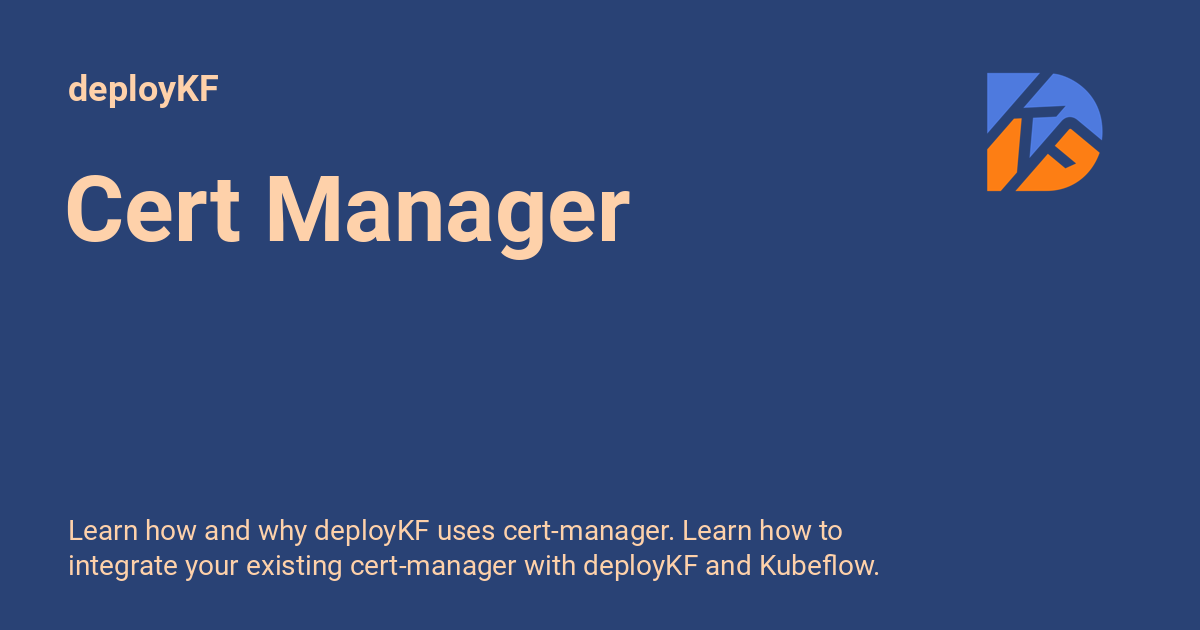 Cert Manager - deployKF